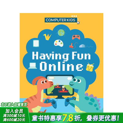【现货】电脑儿童：在线娱乐 Computer Kids: Having Fun Online 英文儿童插画故事绘本 进口童书