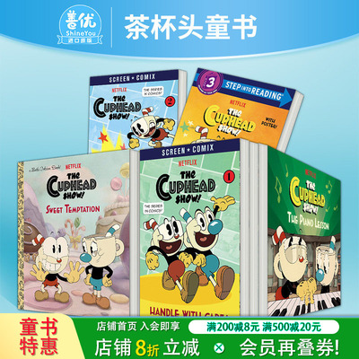 【现货多册选拍】茶杯头儿童漫画/绘本 Cuphead Volume Comic Capers & Curios Mugman惊险刺激冒险故事英语阅读 英文进口书  6岁+