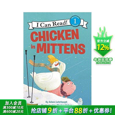 【现货】【I Can Read Level 1】Chicken in Mittens，手套里的鸡  英文儿童图书适合3-6岁
