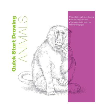 【预售】动物速写入门：分步练习与可拆卸页面 Quick Start Drawing Animals 原版英文艺术画册画集 正版进口书