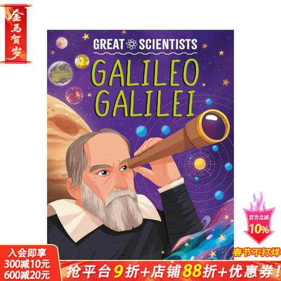 【现货】伟大科学家：伽利略?伽利莱(精装) Great Scientists: Galileo Galilei 英文儿童插画故事绘本 进口童书