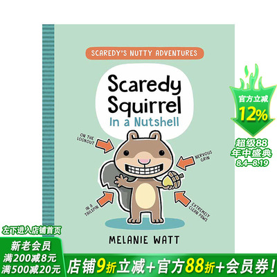 【现货】英文 总之就是只害怕的松鼠 【胆小鬼松鼠】Scaredy Squirrel In a Nutshell 英文儿童故事绘本 进口书籍图书