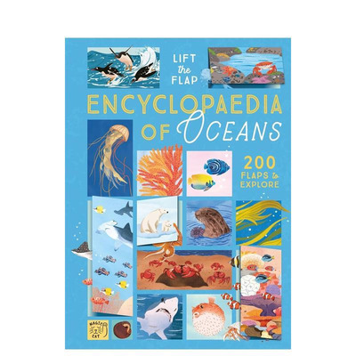【现货】海洋翻翻百科全书 200个趣味翻页探索海洋 The Lift-the-Flap Encyclopaedia of Oceans 精装英文儿童趣味互动科普绘本书