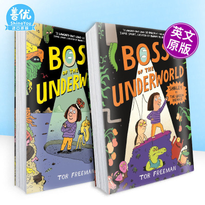 【现货多册选拍】冥界老大2册：雪莉大战绿魔/大战巨兽 英文儿童漫画故事书 Boss of the Underworld:Shirley vs the Huge Beast