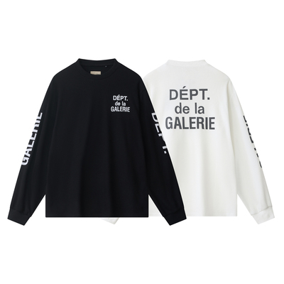 Gallery Dept新款法文基础印花logo华夫格长袖宽松休闲百搭打底衫