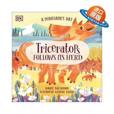 英文原版 A Dinosaur's Day Triceratops Follows Its Herd 恐龙的一天 三角龙跟随它的兽群 英文版 进口英语原版书籍