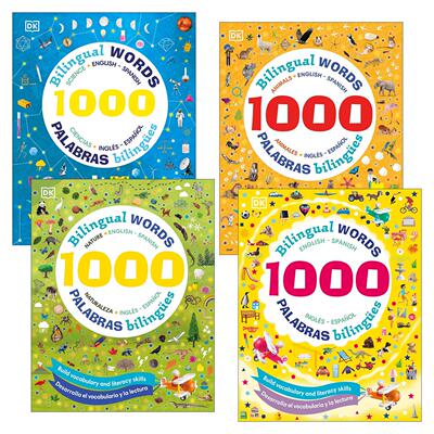 英文原版 1000 Bilingual Words 1000个双语单词系列4册 英语西班牙语 精装 英文版 进口英语原版书籍