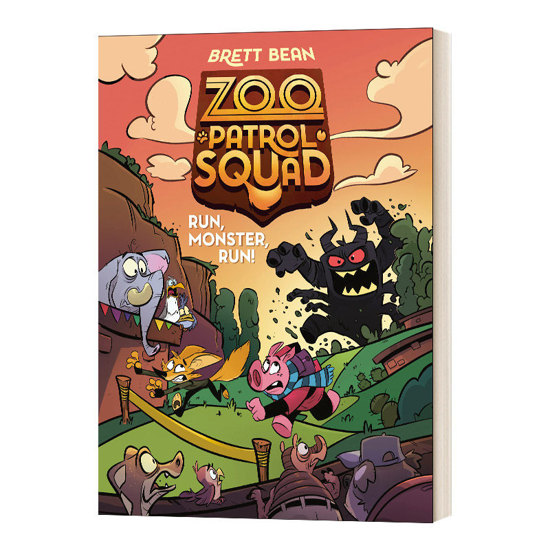 英文原版精装 Zoo Patrol Squad Run Monster Run动物园巡逻队第二册跑怪物跑精装英文版进口英语原版书籍儿童外文书_虎窝淘