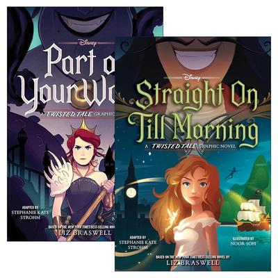 英文原版 A Twisted Tale Graphic Novel 迪士尼反转故事漫画精装系列2册 小美人鱼 小飞侠彼得潘 英文版 进口英语原版书籍