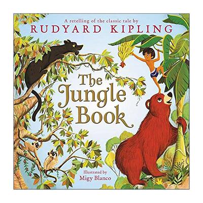 英文原版 The Jungle Book 奇幻森林 精装图画书 吉卜林 凯迪克奖插画师Jerry Pinkney 英文版 进口英语原版书籍