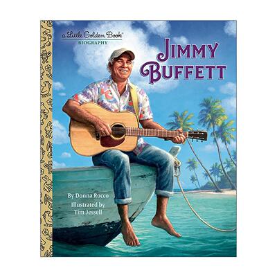 英文原版 Jimmy Buffett A Little Golden Book Biography 吉米·巴菲特 儿童传记绘本 兰登书屋精装小金书 进口英语原版书籍