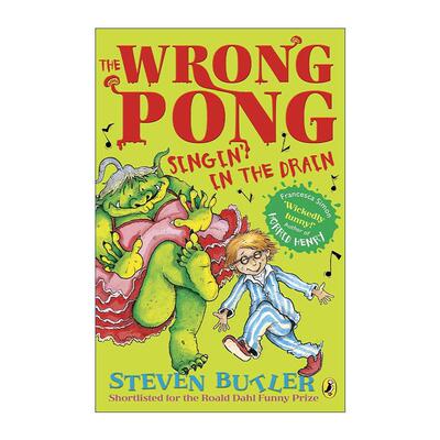 英文原版 The Wrong Pong Singin' in the Drain 内维尔与巨兽族4 青少年幽默插画故事书 Steven Butler 英文版 进口英语原版书籍