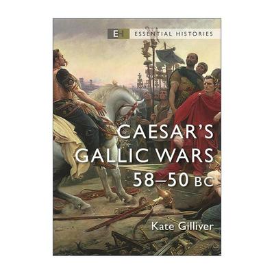 英文原版 Caesar's Gallic Wars 凯撒的高卢战争 公元前58-50年 全彩插画战争历史系列 英文版 进口英语原版书籍