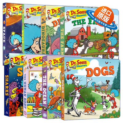 英文原版 Dr. Seuss Discovers 苏斯博士发现系列8册 纸板书 0-3岁低幼儿童科普启蒙认知绘本 亲子互动共读科学早教书 英文版进口