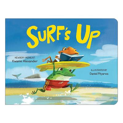 英文原版 Surf's Up 青蛙兄弟去冲浪 纸板书 纽伯瑞奖得主Kwame Alexander 乔希的球场同作者 英文版 进口英语原版书籍
