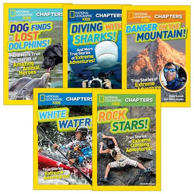 英文原版 National Geographic Kids Chapters 国家地理极限冒险5册 儿童章节桥梁书 英文版 进口英语原版书籍
