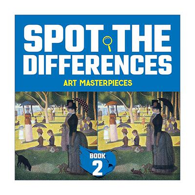 英文原版 Spot the Differences Art Masterpieces Book 2 找不同 艺术杰作 卷二 儿童绘画科普 益智游戏活动书 卡萨特 委拉斯开兹