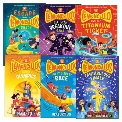 英文原版 Mr. Lemoncello's Library 神奇图书馆系列1-6册 终极真相 图书馆突围 奥林匹克竞赛 美妙的终曲 英文版 进口原版书籍