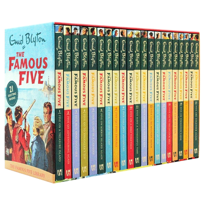 五伙伴历险记21册全套 英文原版 The Famous Five 伊妮德布莱顿 Enid Blyton 儿童英语桥梁章节冒险侦探小说 英文版中小学课外阅读