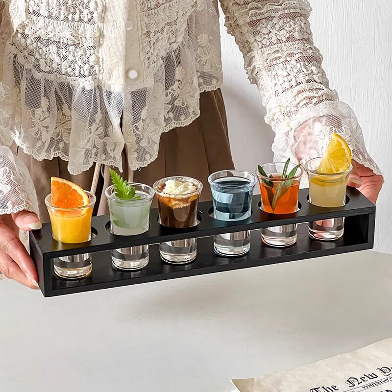 子弹杯白酒杯吞杯烈酒杯一口杯b52鸡尾酒杯架shot杯套装酒吧酒杯