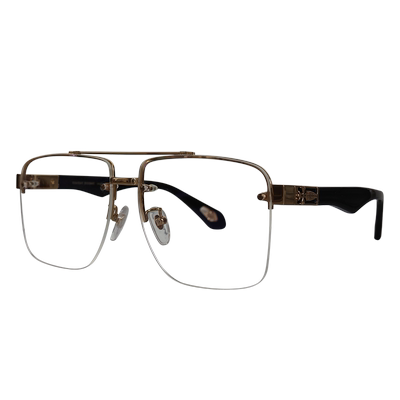 moodswag男硬汉板材纯钛双梁眼镜