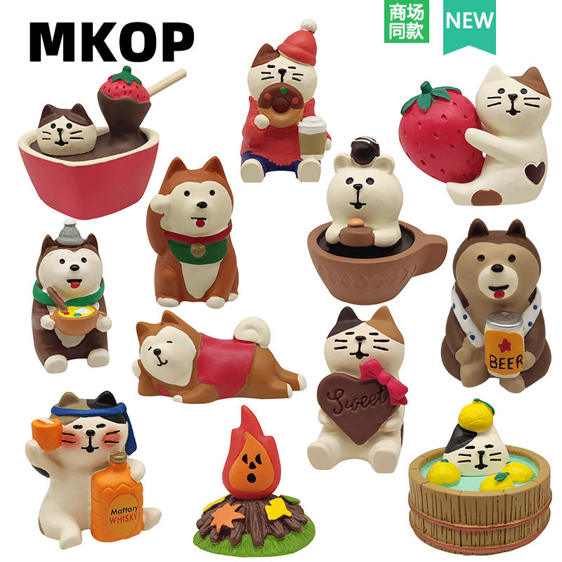 Mkop洞洞鞋配饰鞋扣配件立体柴犬猫咪鞋花装饰扣适配Cross/Crocs_虎窝淘