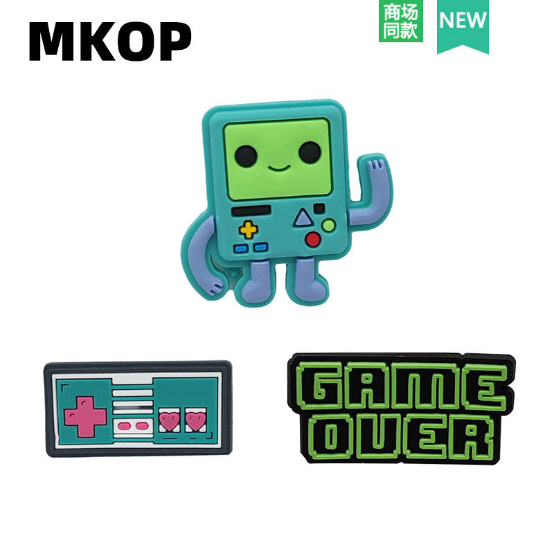 Mkop Crocs洞洞鞋配饰diy鞋扣配件花扣姜饼人鞋花卡扣Cross装饰扣_虎窝淘