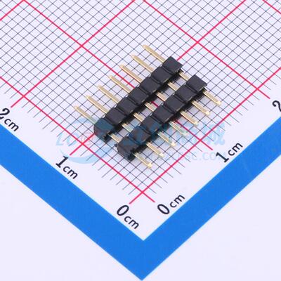 排针 X4612WV-07I-C40D28-E60 插件,P=2mm 1x7P 方针 电子元器件