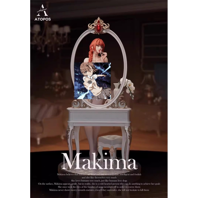 zozo翻模 ATOPOS 电锯人梳妆台玛奇玛 1/4GK雕像手辦電腦擺件模玩