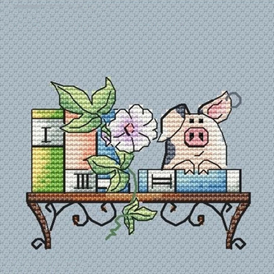 公主绣铺DMC自配套件纯棉线精准印花套件201110小猪