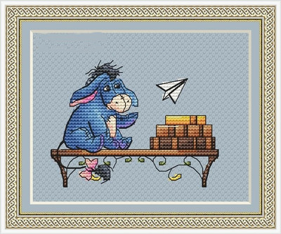 公主绣铺DMC自配套件纯棉线精准印花套件201204驴子