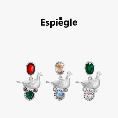 【新品登陆】Espiegle佩里德西翁树上藏有彩色宝石系列鸽子耳饰