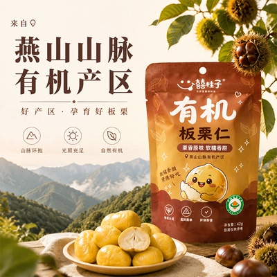 囍桂子河北有机板栗仁42g便携