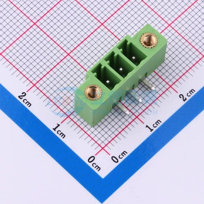 插拔式接线端子2EDG-3.81-3AWLS 弯插3.81mm 1x3P 螺丝固定