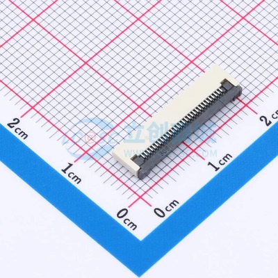 连接器FG-FPC-0.5-CX-30PBW SMD,P=0.5mm,卧贴 30P 翻盖式 下接