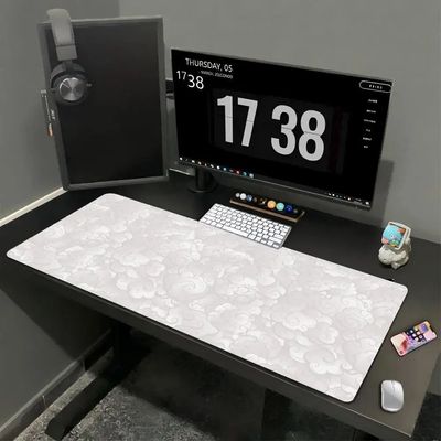 Japan Clouds Deskmat Black Carpet Large Gaming Mousepad Lapt