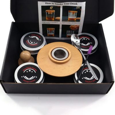 Wooden Cocktail Smoker Kit Smoke Cover Filter Bar Wine Mixin