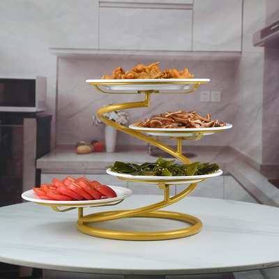 餐桌菜盘架碟子置物架酒店凉菜架厨房冷盘架火锅配菜架转盘菜盘架