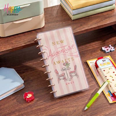 【浅途花遇】THE HAPPY PLANNER中号半幅计划本27.1-27.12WEEKS周计划蘑菇环活页本进口文创ins送礼