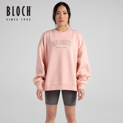 澳洲进口Bloch Terry Crew休闲圆领衫女士保暖宽松卫衣JLW5006