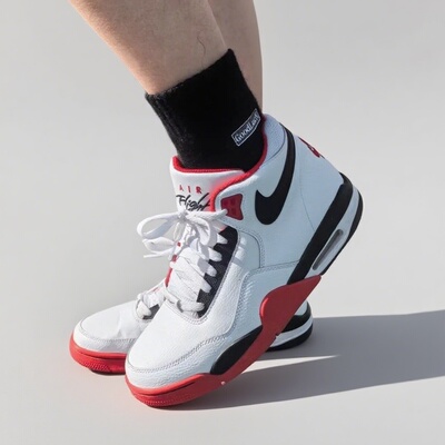 Nike Flight Legacy 红白 中帮 经典复古 篮球鞋 男款 BQ4212-100
