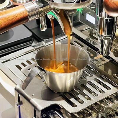 不锈钢咖啡萃取杯304意式浓缩量杯盎司杯espresso带刻度100ml长柄