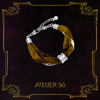 KARAT克拉双层真丝手链棕&黄