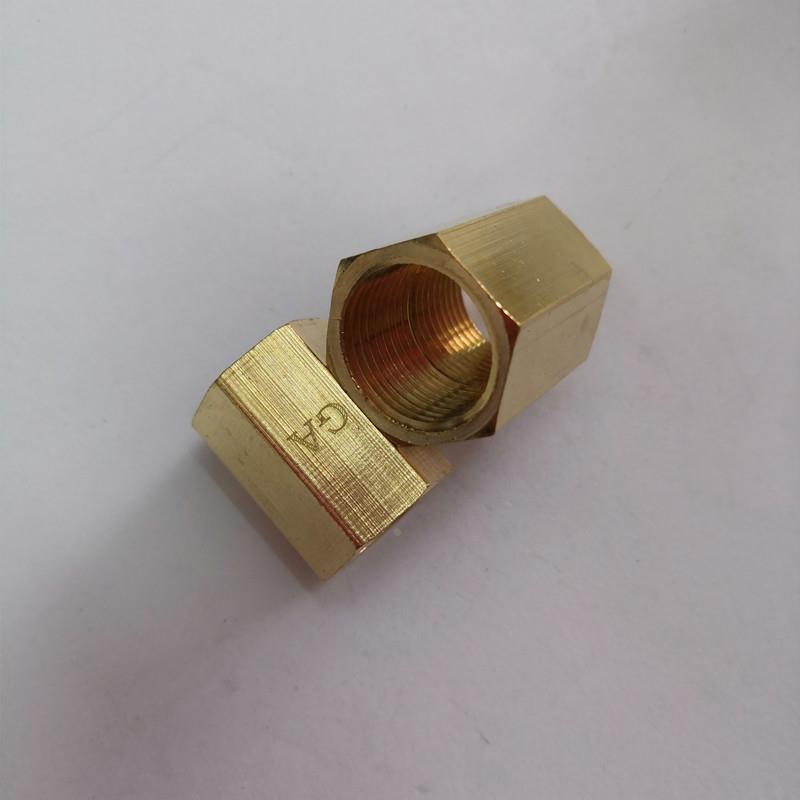 黄铜加厚六角内丝直接铜束接套管圆管箍管古GA螺母1/82分3分4 6分