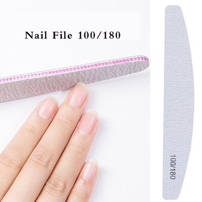 MSHARE Nail Files 100 180 25pcs Grits Nails Sanding File Bu