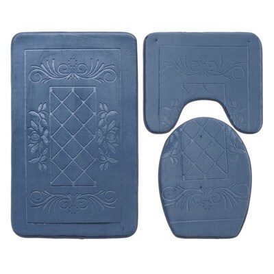 3pcs/set Bathroom Mat Set Bath Carpets Thick Anti skid Toil