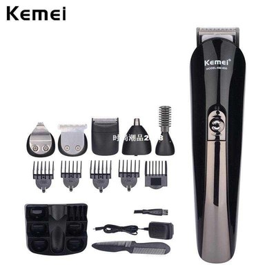 Kemei 6 in 1 Shaving Machine Barbeador Beard Trimmer Recharg