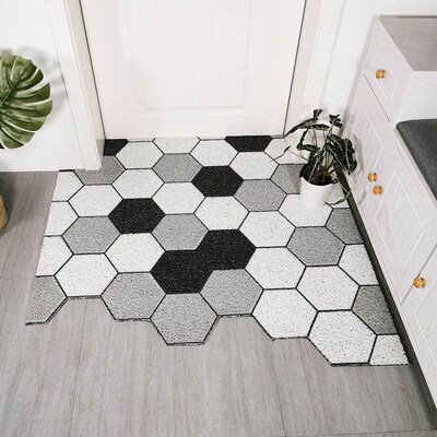 Door mat in carpet mat coiled household door mat and PVC