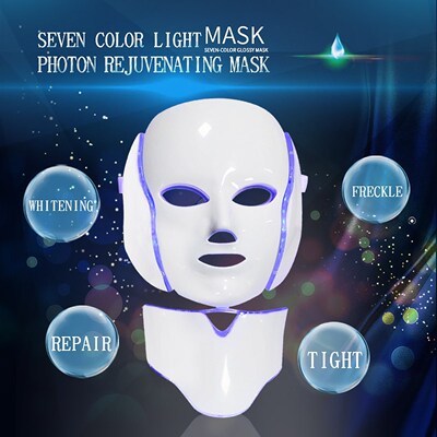 7 Colors LED Light Facial Mask Photon Therapy Acne Treatmen