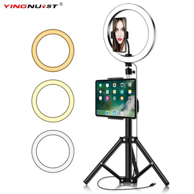 10inch Ring Light With Tripod Stand Phone Holder For iPad